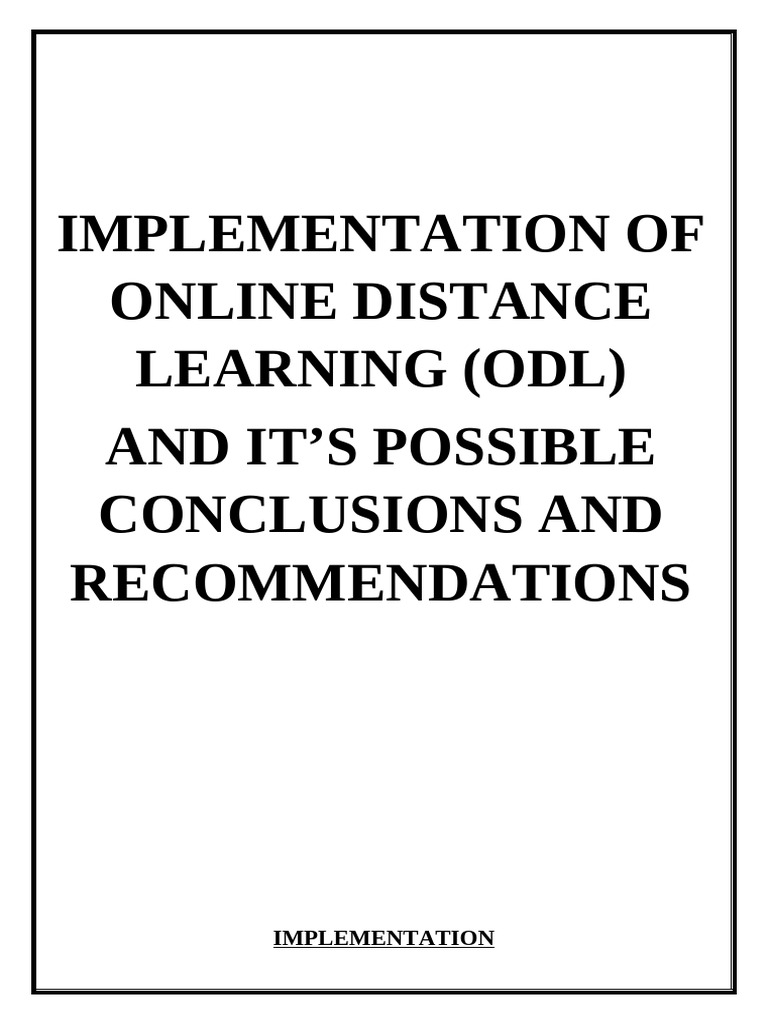 IMPLEMENTATION (ONLINE & MODULAR DISTANCE LEARNING) | PDF | Educational Technology | Distance ...