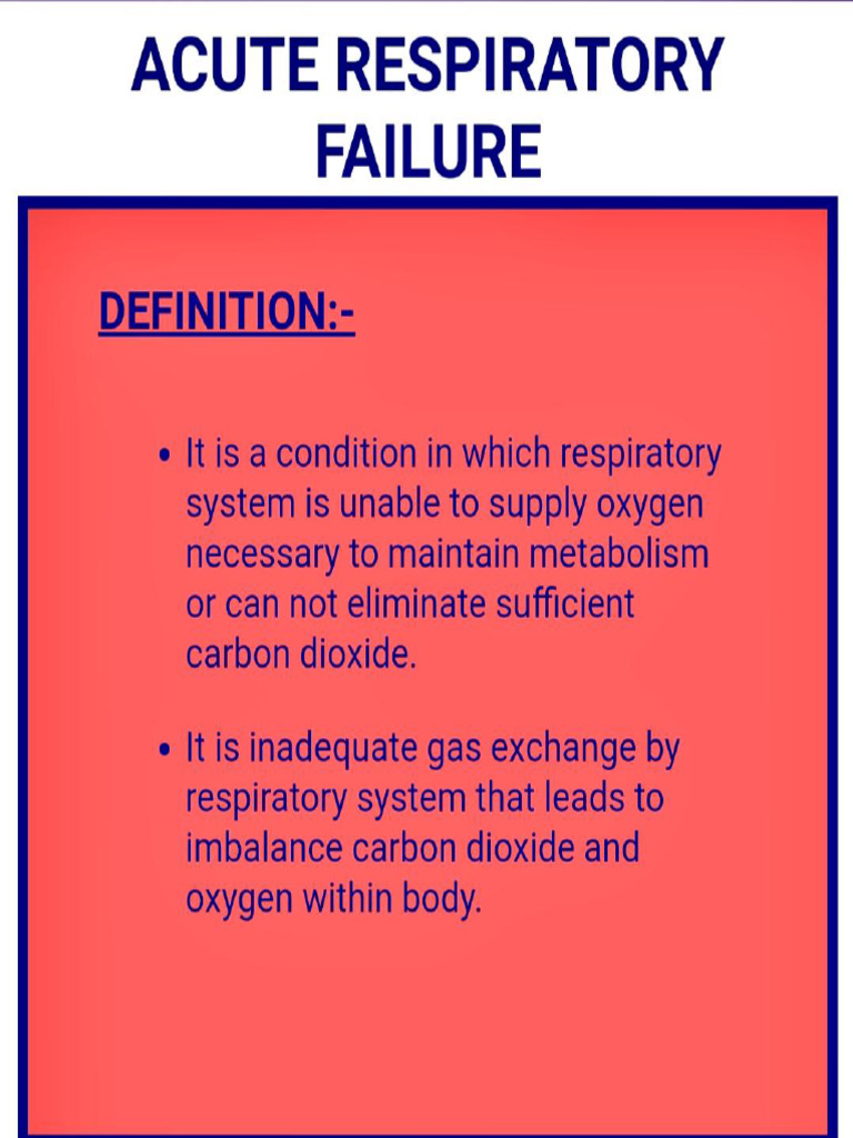 Understanding Acute Respiratory Failure | PDF | Respiratory System ...