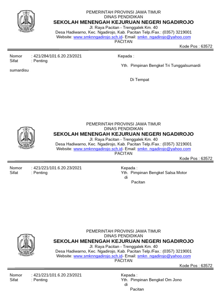 AMPLOP PUTIH (Isian) | PDF