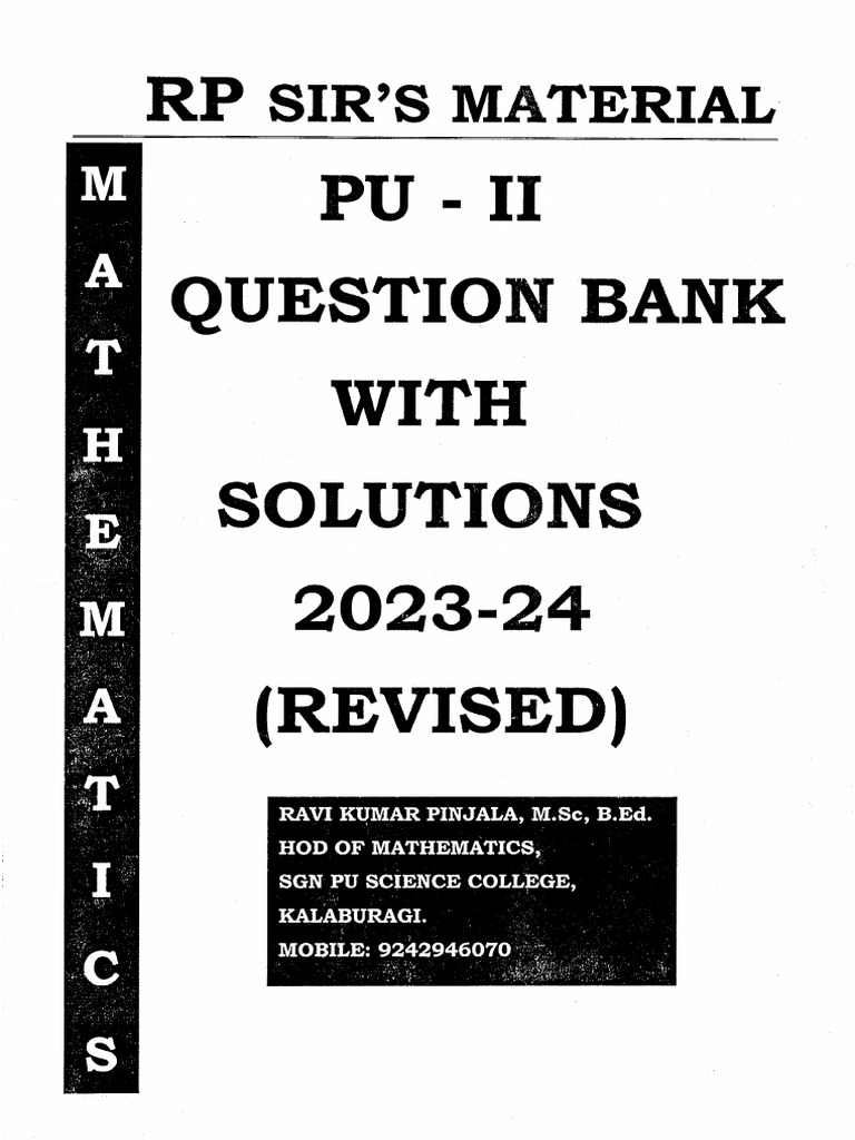 Pu2 Solutions 2023-24 | PDF