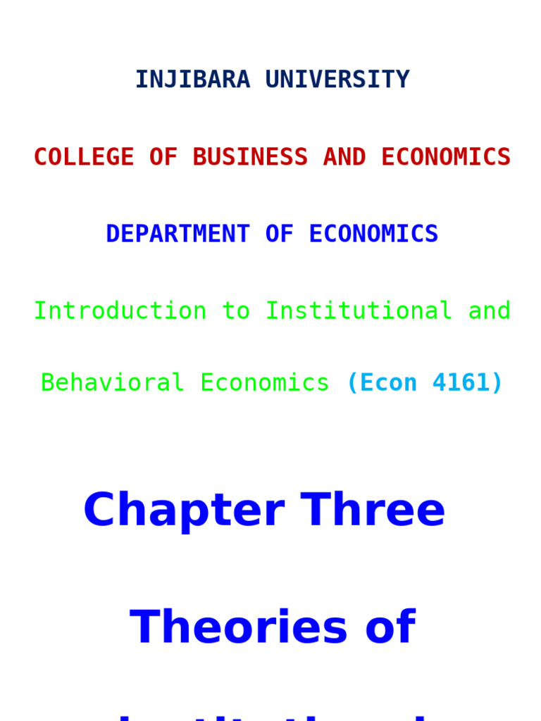 Theories of Institutional Change Explained | PDF | Institution | Governance