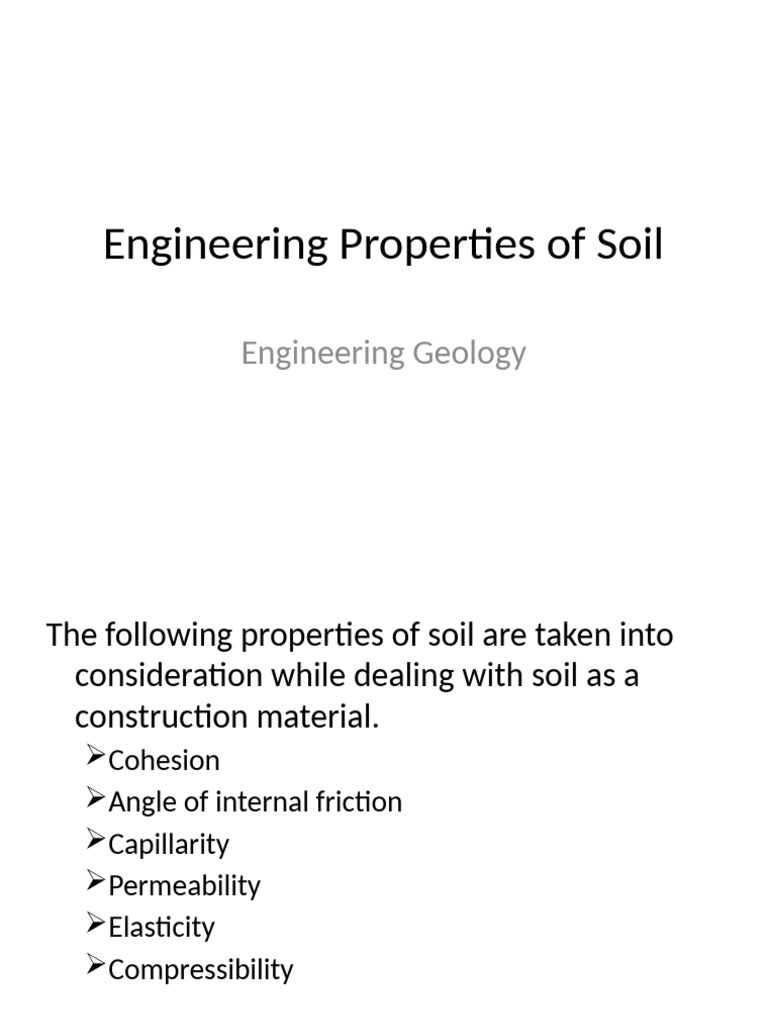 Engineering Properties of Soil | PDF | Soil | Permeability (Earth Sciences)