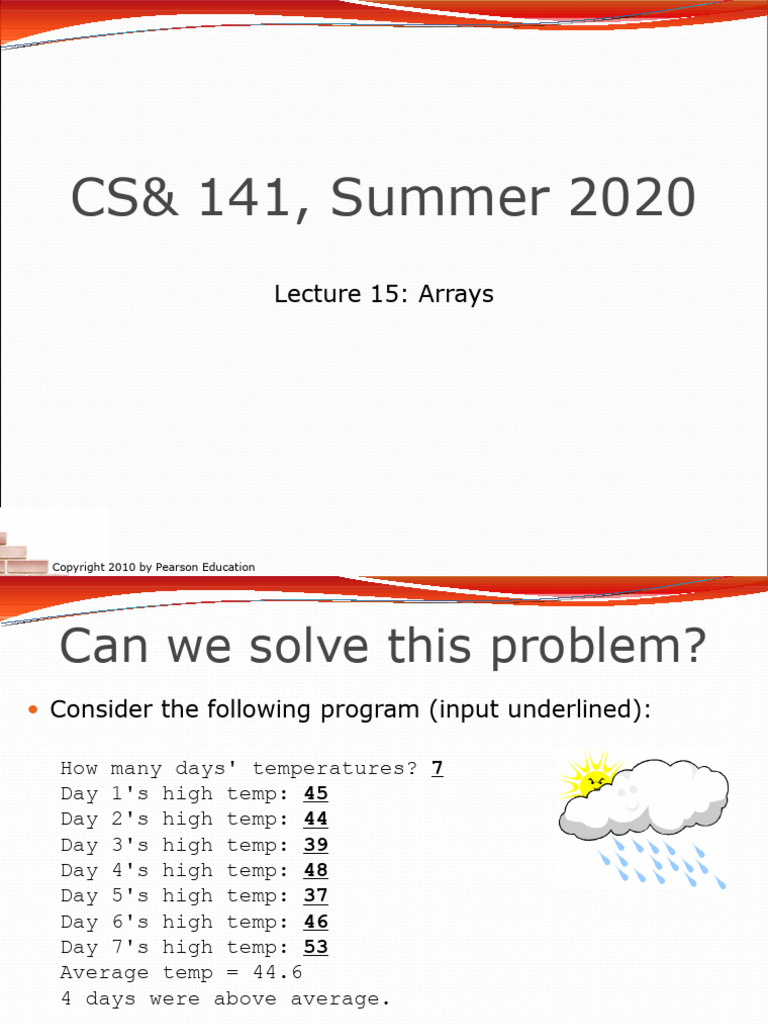 15-arrays | PDF | Integer (Computer Science) | Data Type 15-arrays | PDF | Integer (Computer Science) | Data Type
