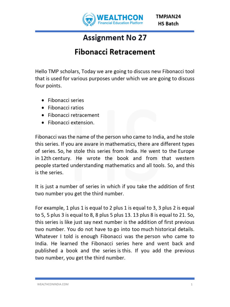 Fibonacci Retracement Explained | PDF | Ratio