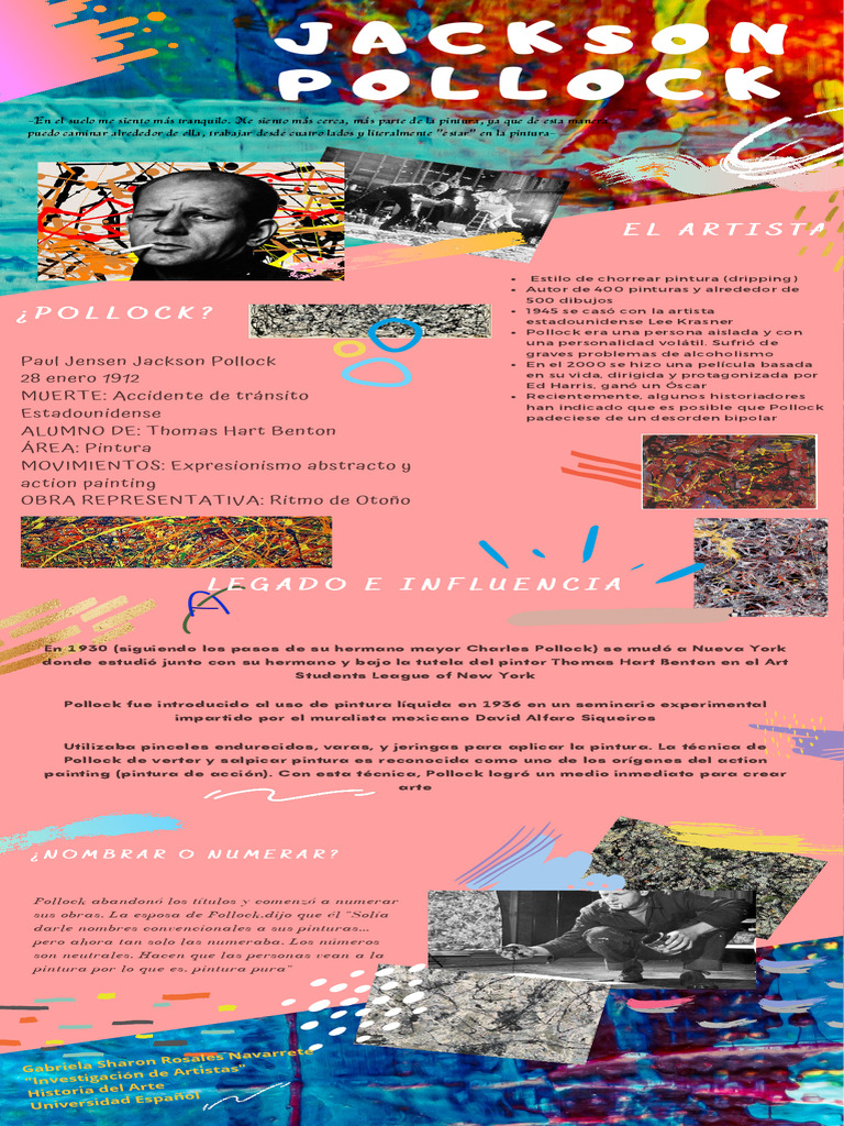 Jackson Pollock | PDF | Arte Moderno | Expresionismo