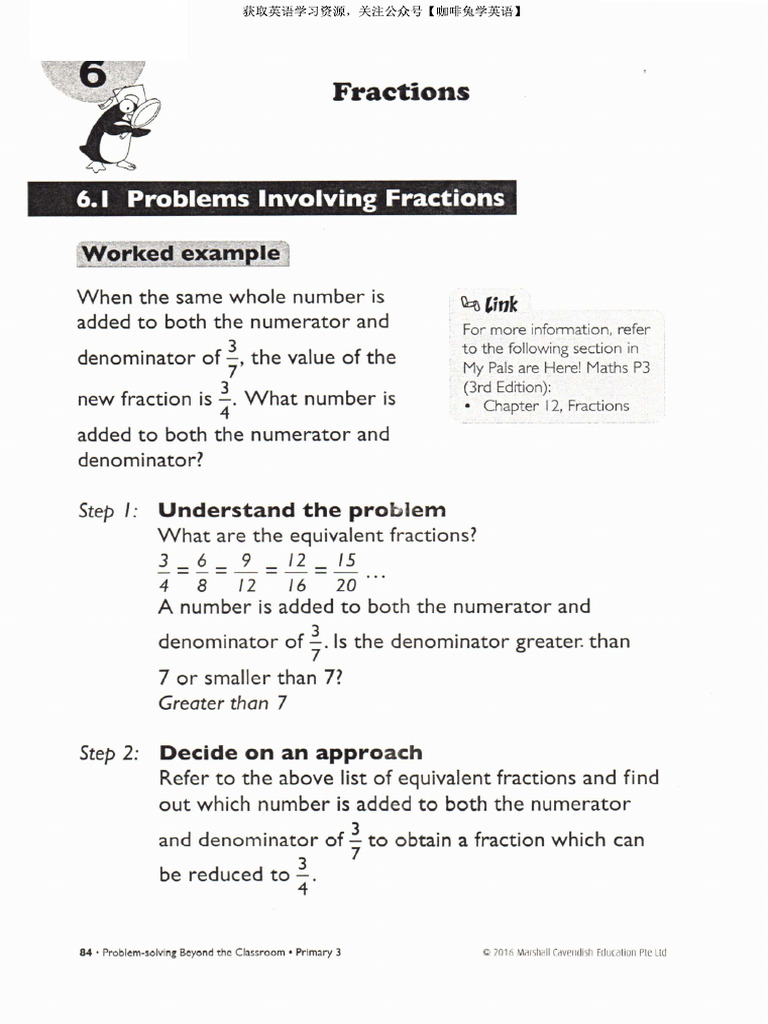 Problems Solving 3 Unit-6 Fractions | PDF