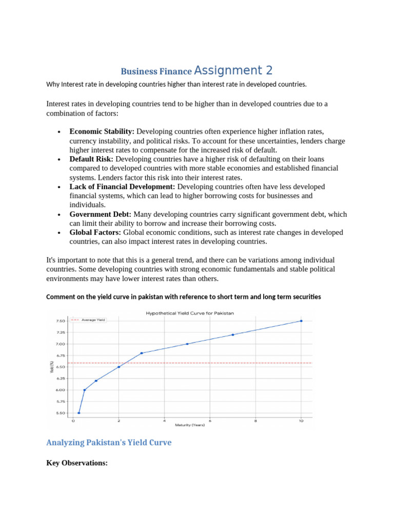 Business Finance Assignment 2 | PDF | Yield (Finance) | Interest