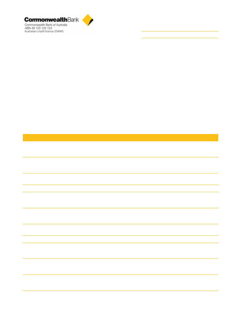 Commonwealth Bank Statement Summary | PDF | Banking Technology | Banking