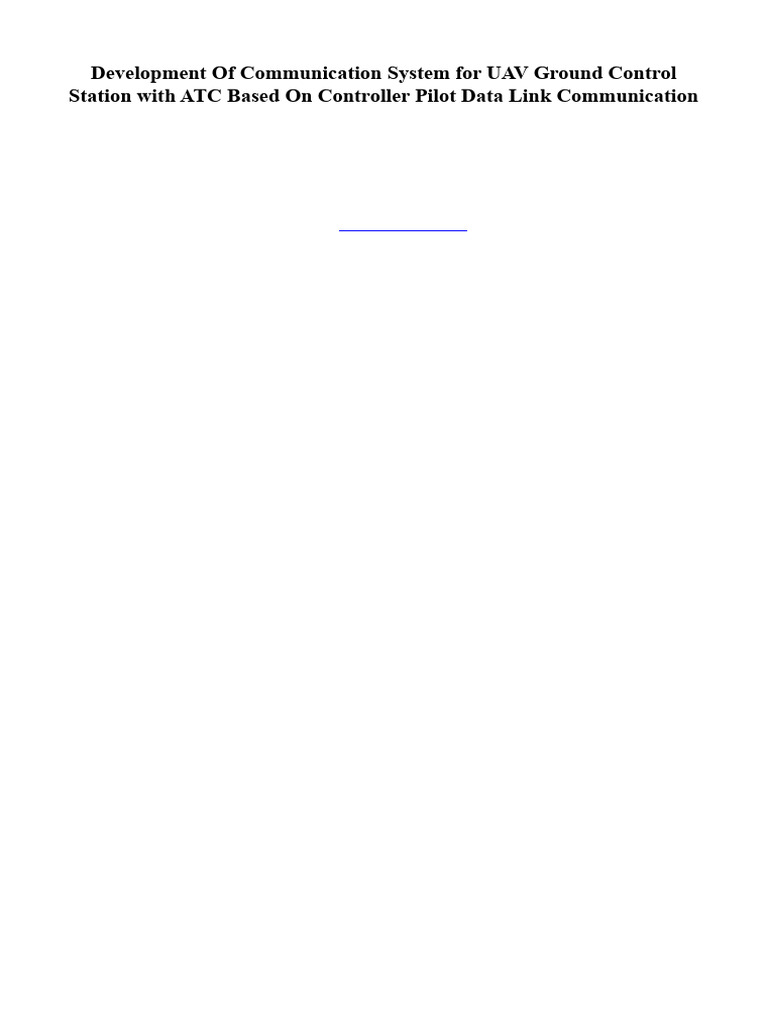 Development of Communication System For UAV Ground Control | PDF ...