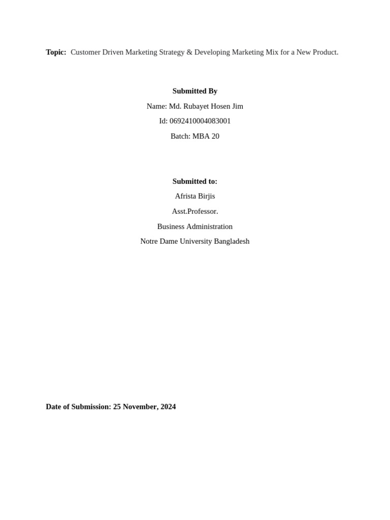 mkt | PDF | Marketing | Market Segmentation