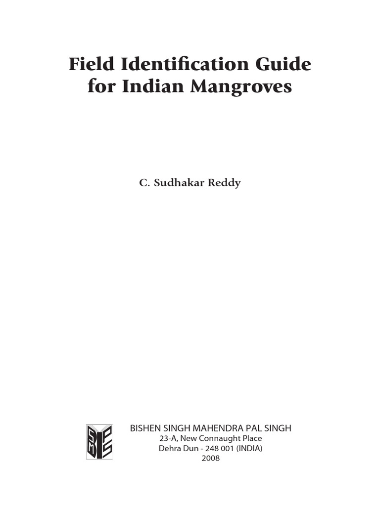 Field Identification Guide For Indian Mangroves | PDF | Mangrove | Plants