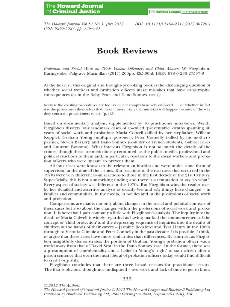 The Howard Journal of Criminal Justice - 2012 - Hamilton - Smith and ...