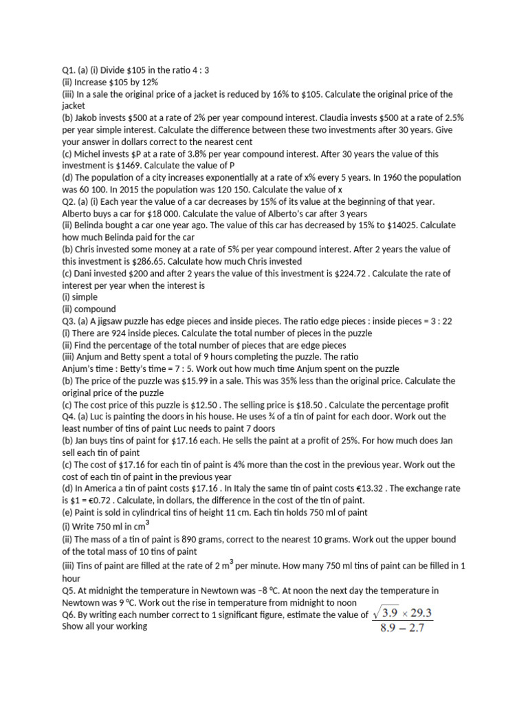 Worksheet 4 Chapter 1 Pdf Interest Investing