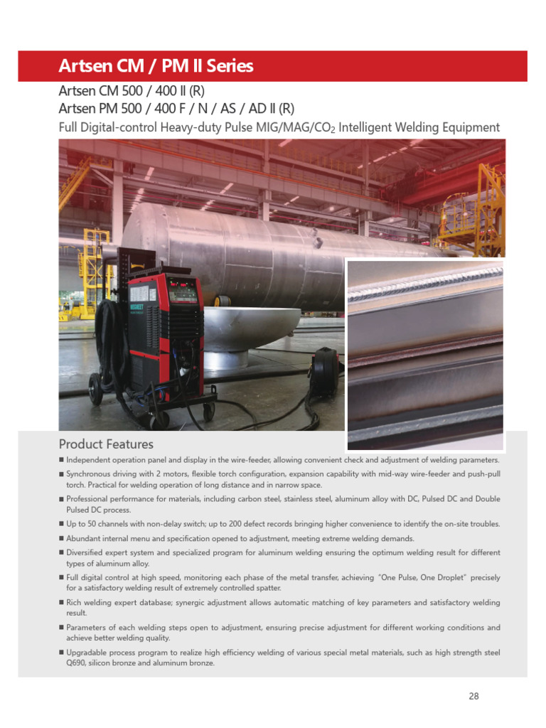 Artsen CM/PM II Series Welding Machines | PDF | Welding | Construction