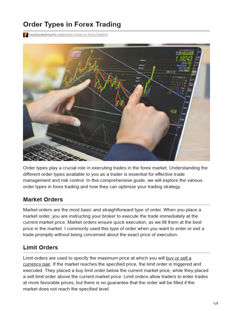 Order Types Forex Trading | PDF | Order (Exchange) | Microeconomics
