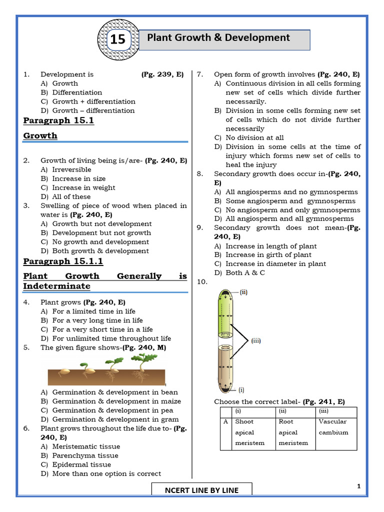 Botany: Plant Growth & Development | PDF | Auxin | Plant Hormone