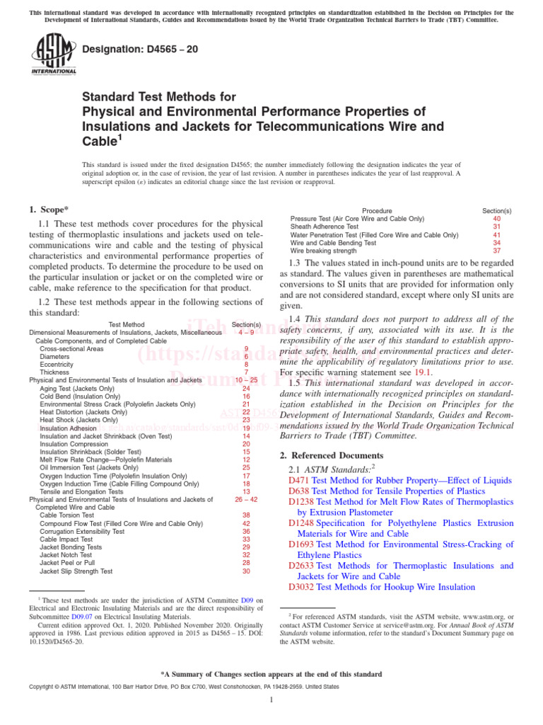 ASTM-D4565-20 | PDF | Differential Scanning Calorimetry | Physical Sciences