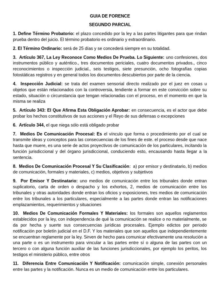 Guia de Forence | PDF | Sentencia (ley) | Ley procesal