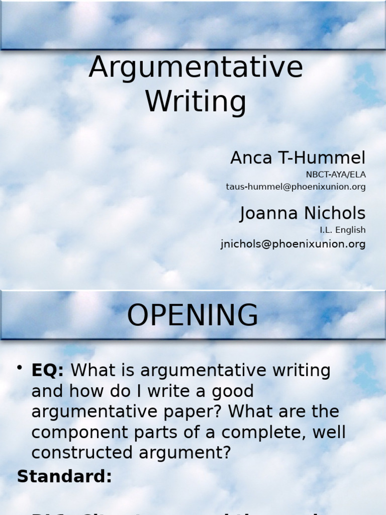 Argument Essay PowerPoint 2 | PDF | Argument | Essays
