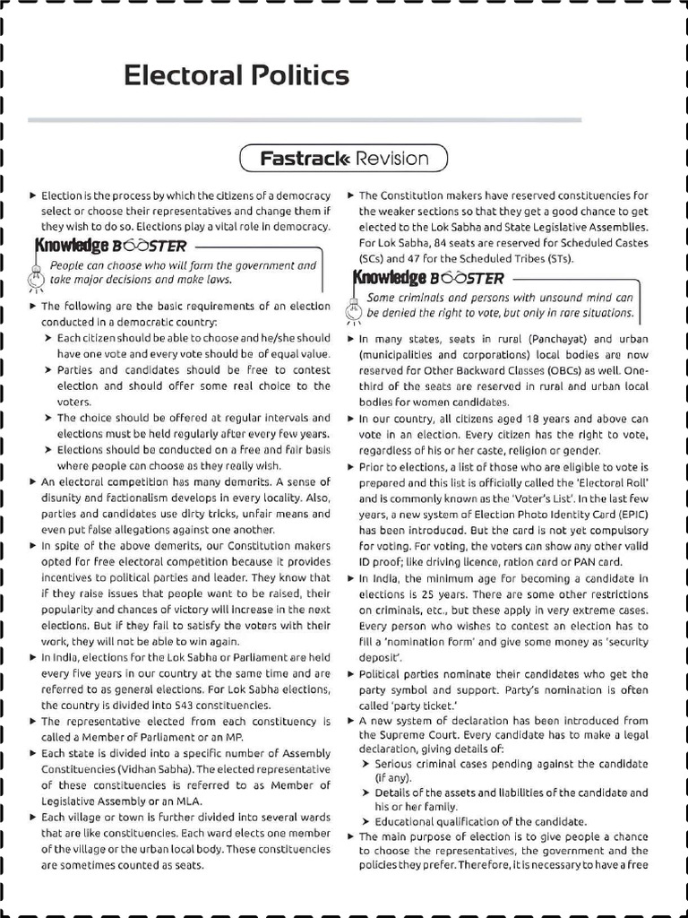 Electoral Politics | PDF