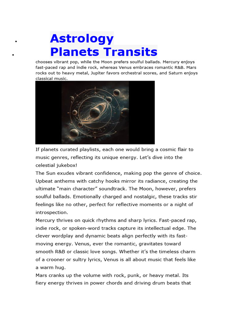 New Astro Planet Transitions | PDF | Planets In Astrology | Planets