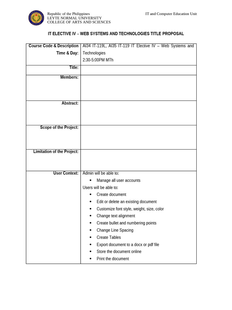 IT Elective IV Web Systems and Technologies (1) | PDF