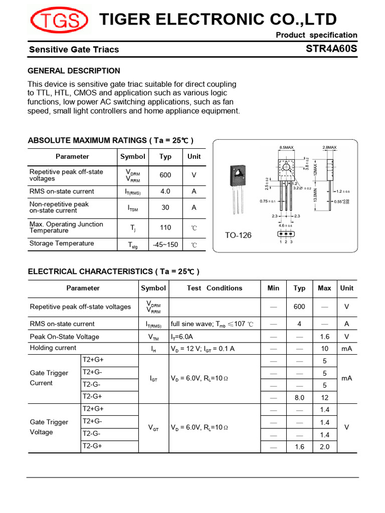 Str4a60s Tgs | PDF | Computer Engineering | Electrical Components
