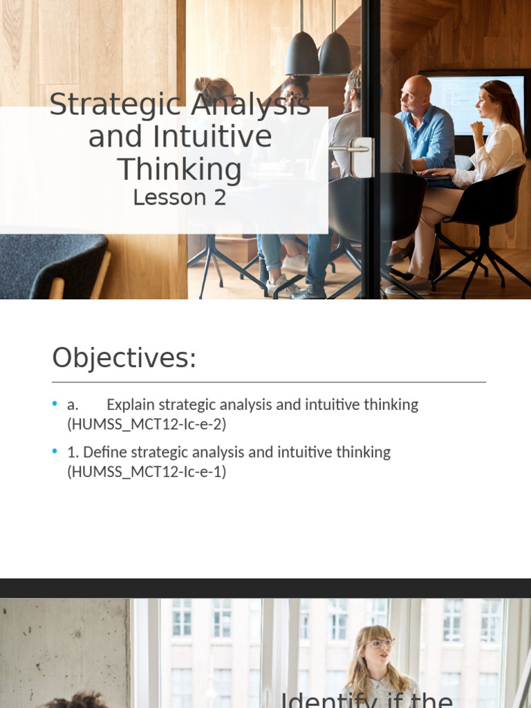Strategic Analysis and Intuitive Thinking | PDF | Thought | Intuition