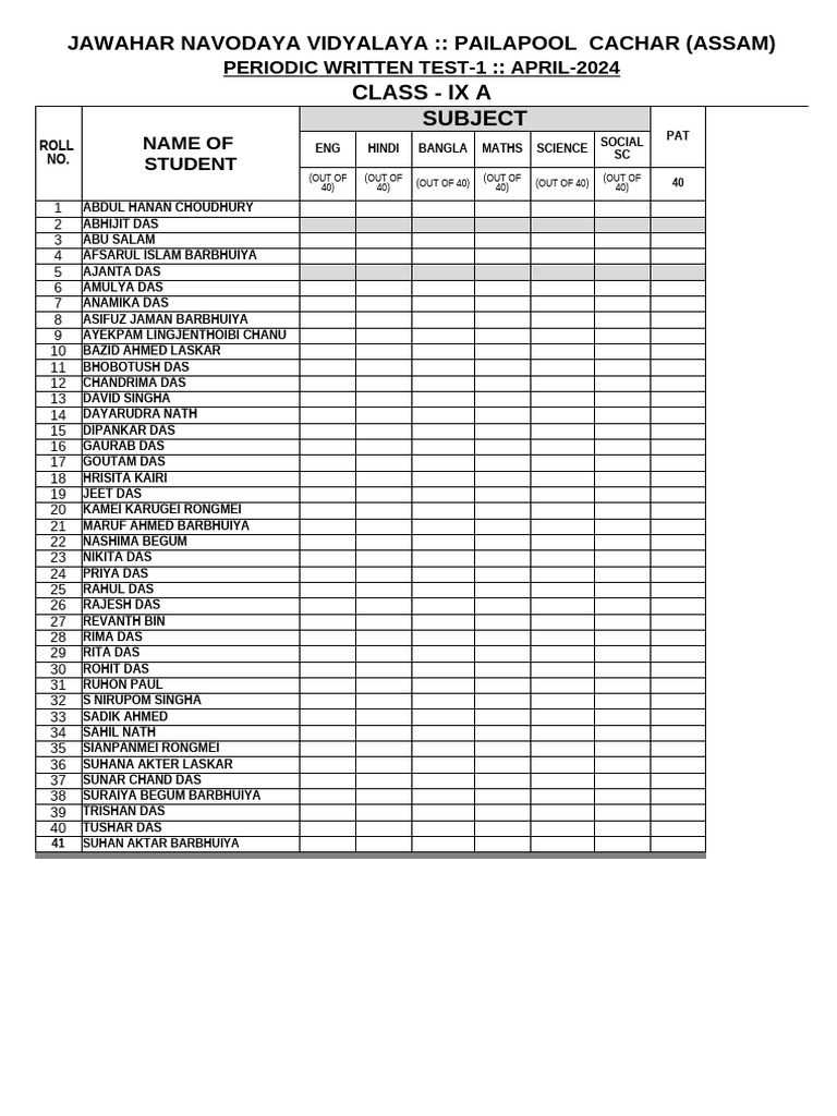 Pwt 1 IX A 2024 | PDF