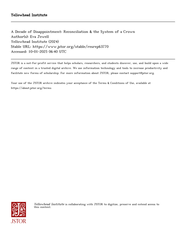 Jewell DecadeDisappointment 2024 | PDF