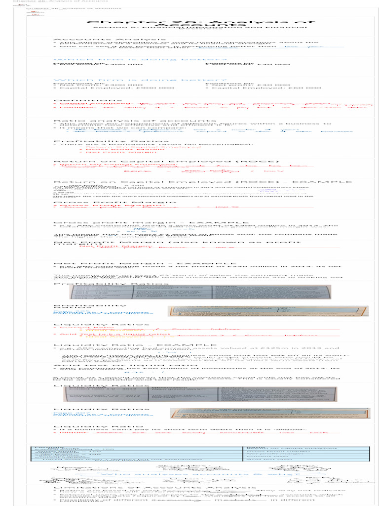 Chapter 26 - Analysis of Accounts | PDF