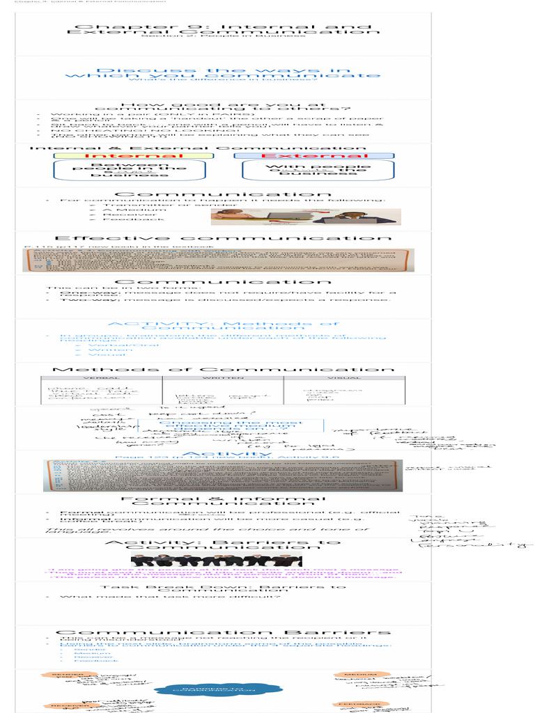 Chapter 9 - Internal & External Communication | PDF