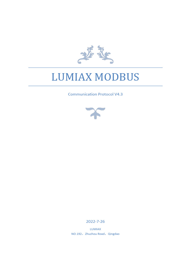 Lumiax Modbus Communication Protocol V4.3 | PDF | Computer Engineering ... Lumiax Modbus Communication Protocol V4.3 | PDF | Computer Engineering ...