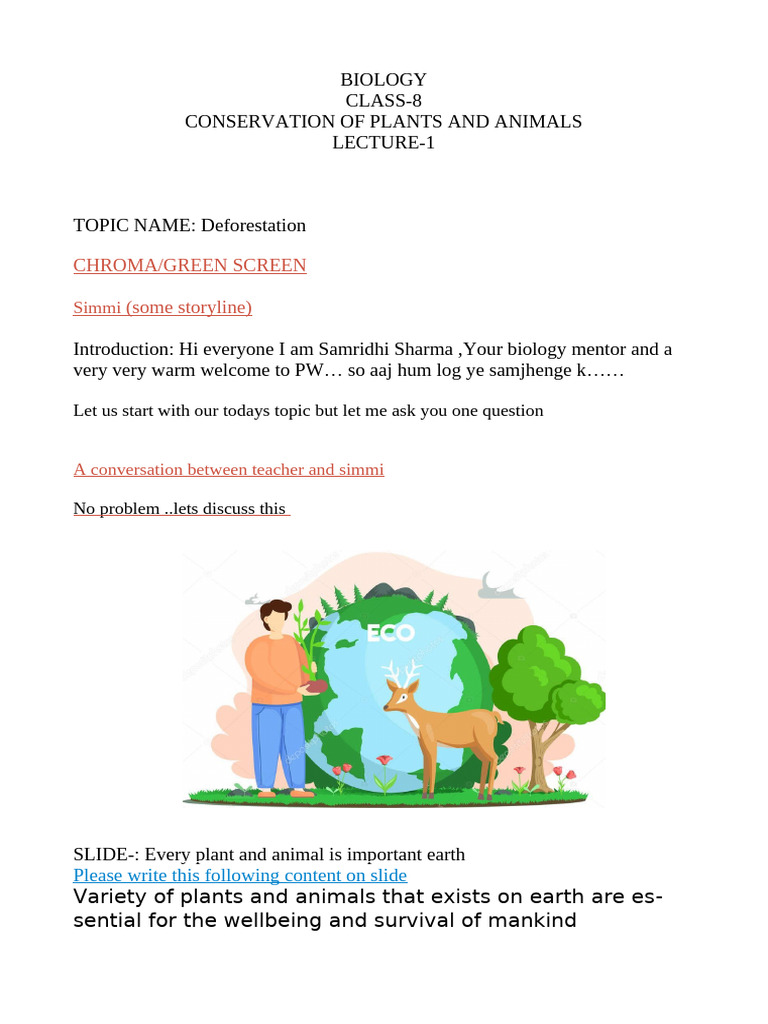 Conservation 1 | PDF | Soil | Deforestation