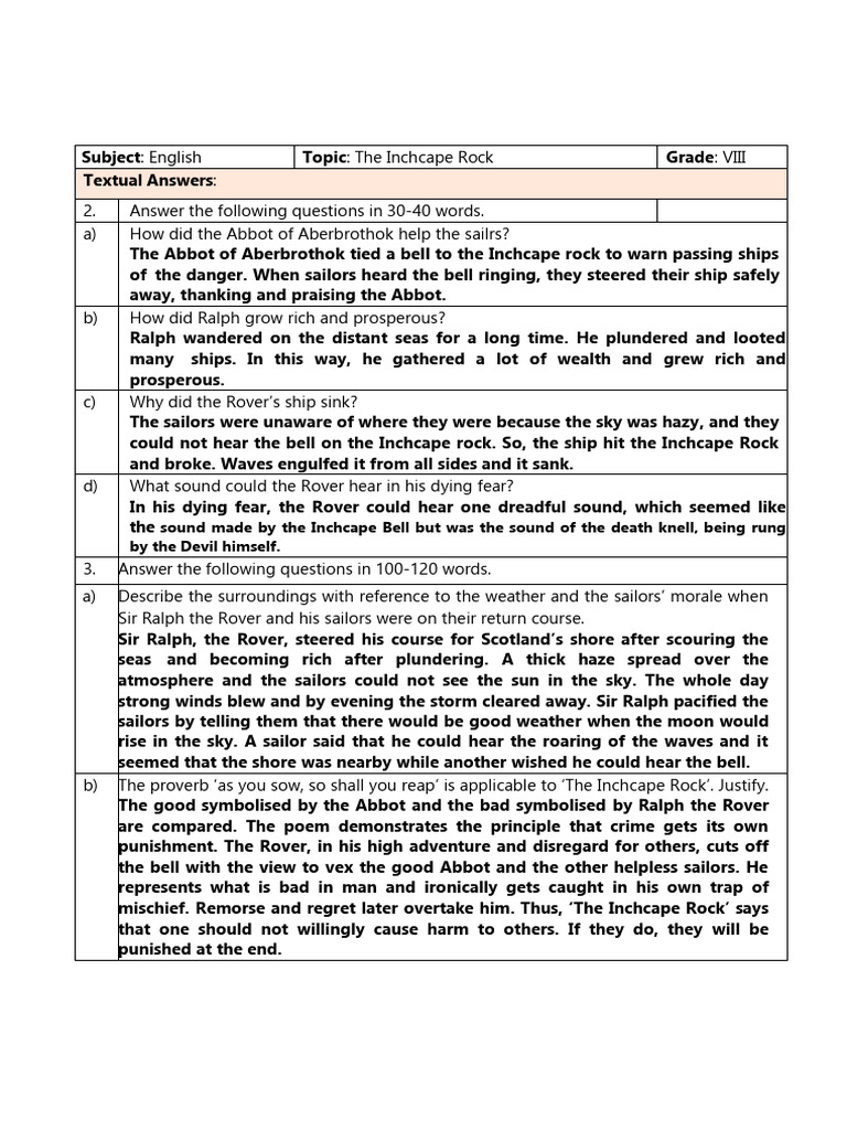 TSD_CB_VIII_Eng_The Inchcape Rock | PDF