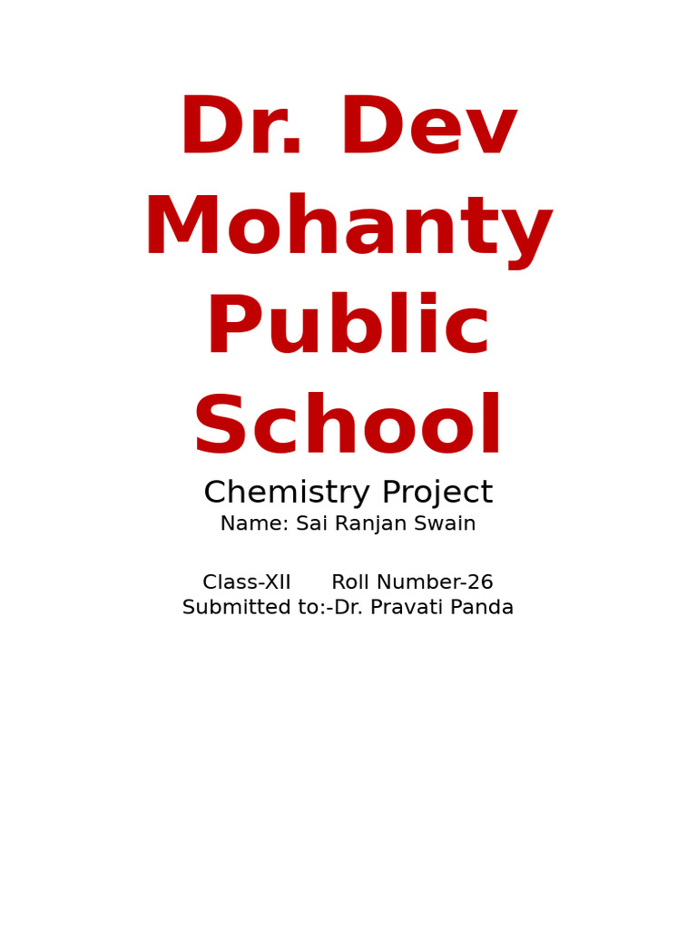 Project Chemistry Rudra (1) SAI | PDF