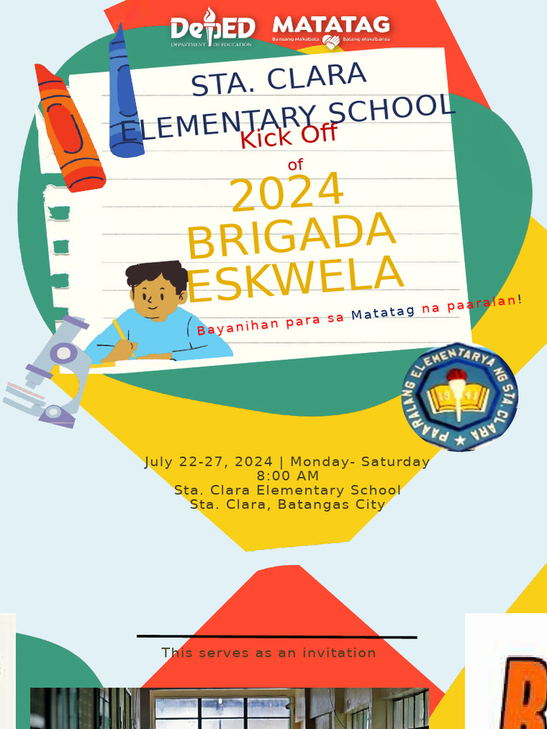 BriGADA SKWELA 2024 Programme Invitation | PDF | Electron
