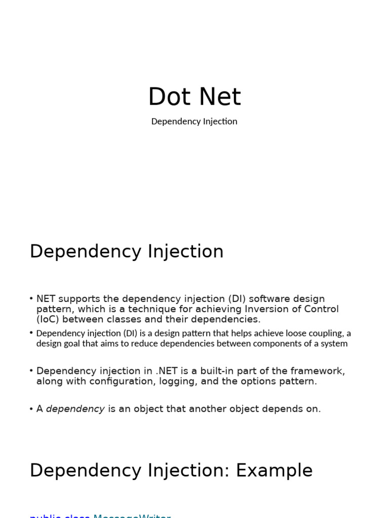 Dependency Injection | PDF | Programming Paradigms | Computer Engineering