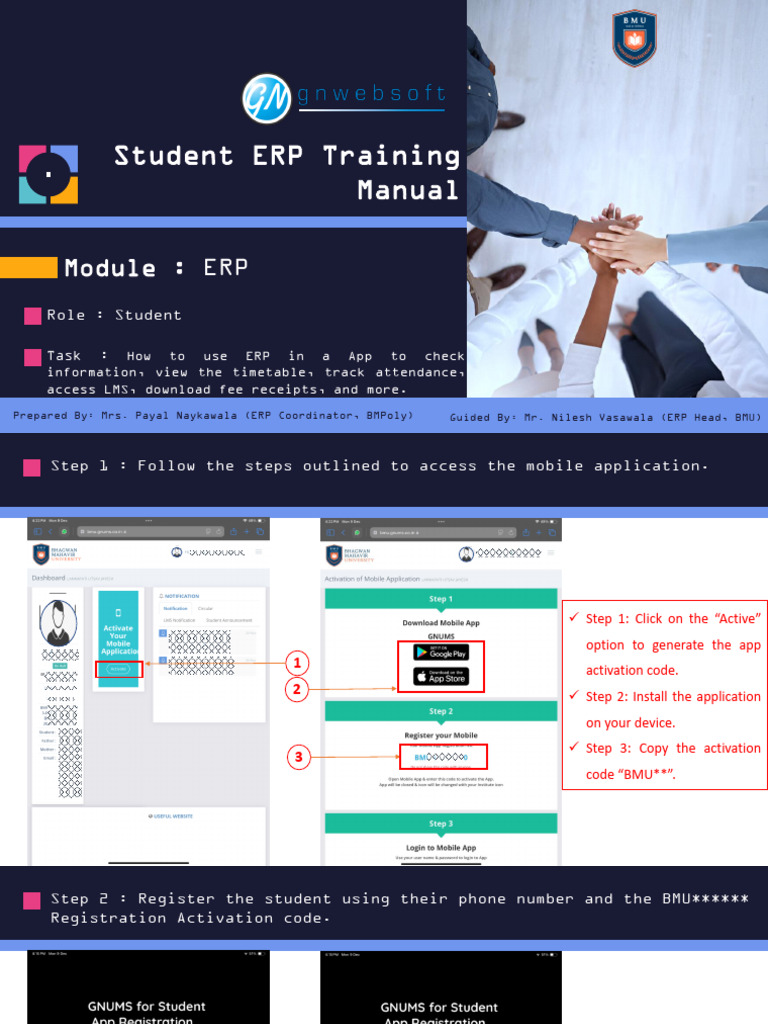 Student ERP Manual-Mobile | PDF | Mobile App | Mobile Computers