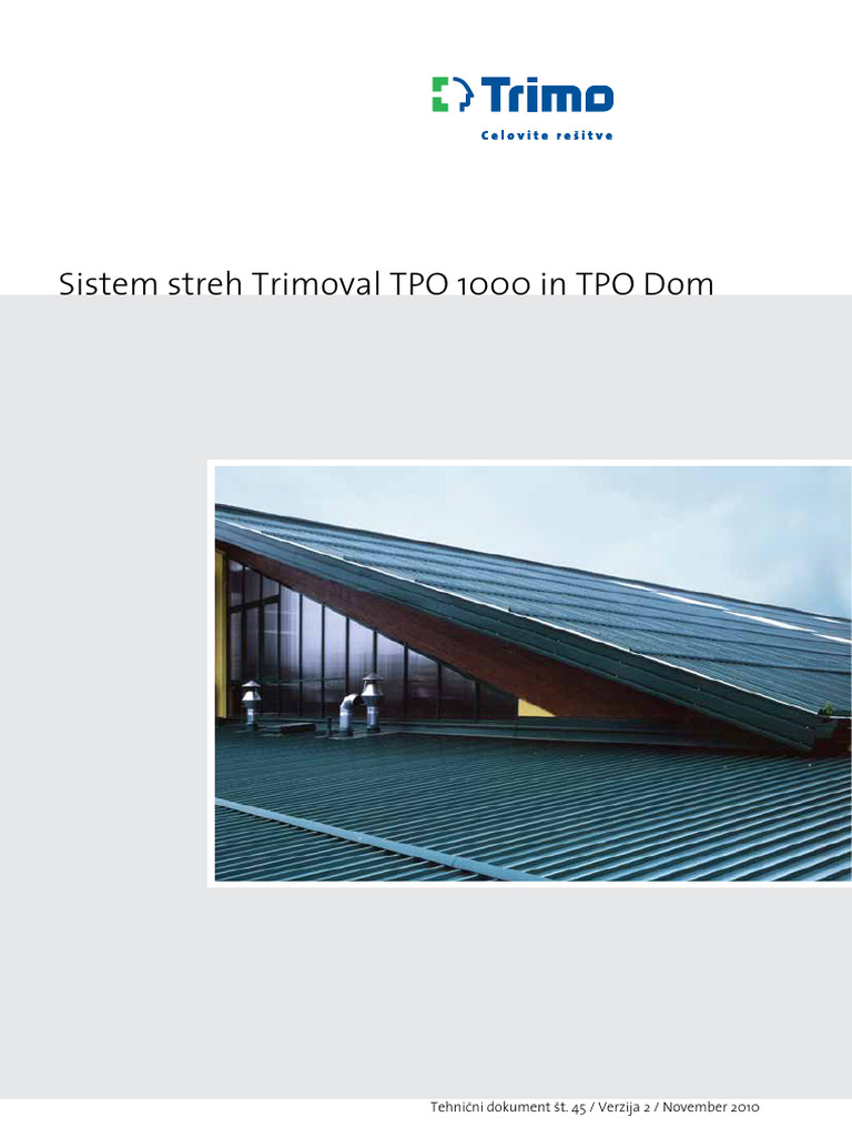 Sistem Streh Trimoval TPO 1000 in TPO Dom | PDF