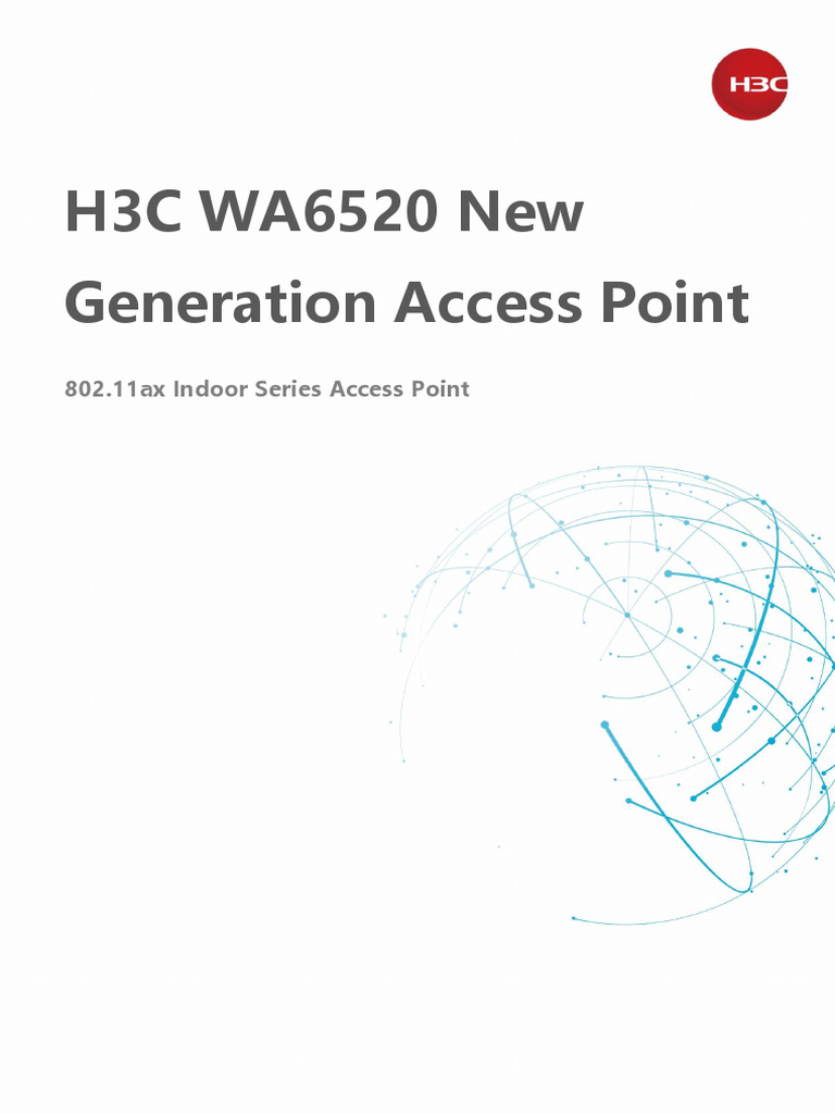 H3C WA6520 New Generation 802.11ax Indoor Series AP Datasheet | PDF | Ieee 802.11 | Computer Network