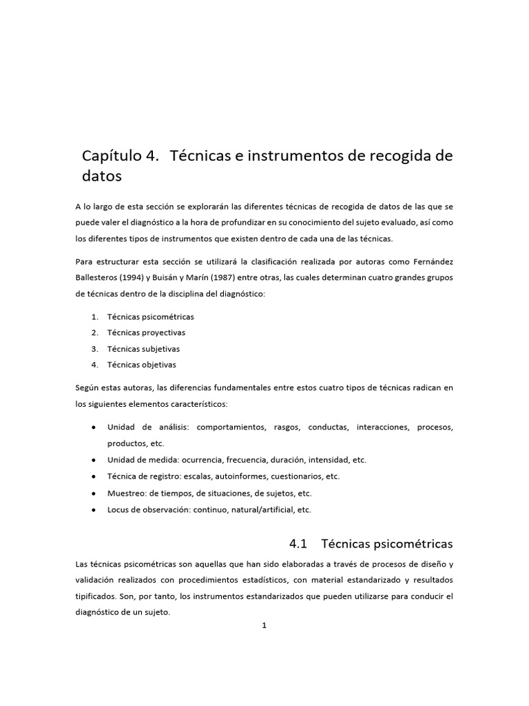 Técnicas de Recogida de Datos en Diagnóstico | PDF | Observación ...