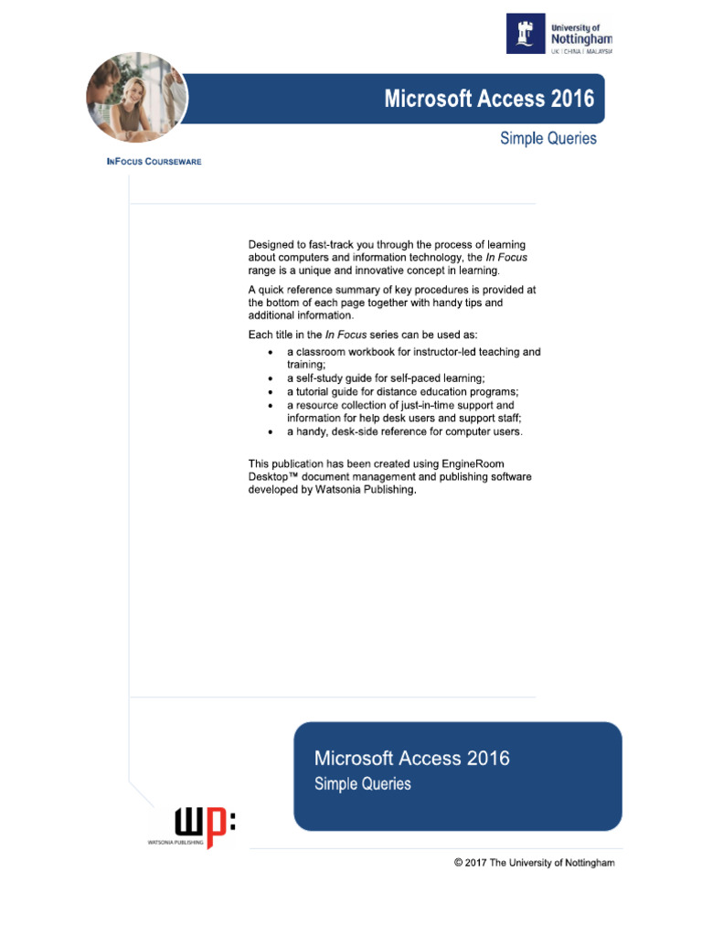 MS Access - Queries | PDF