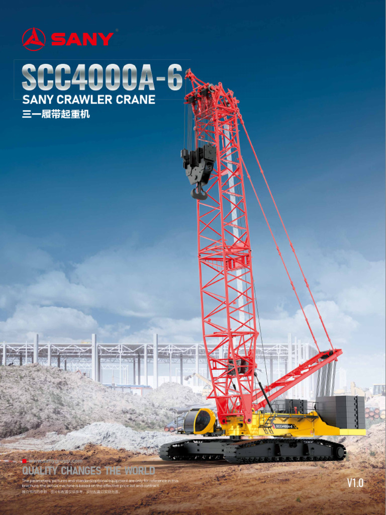 SANY SCC4000A-6 Crawler Crane Overview | PDF | Crane (Machine ...