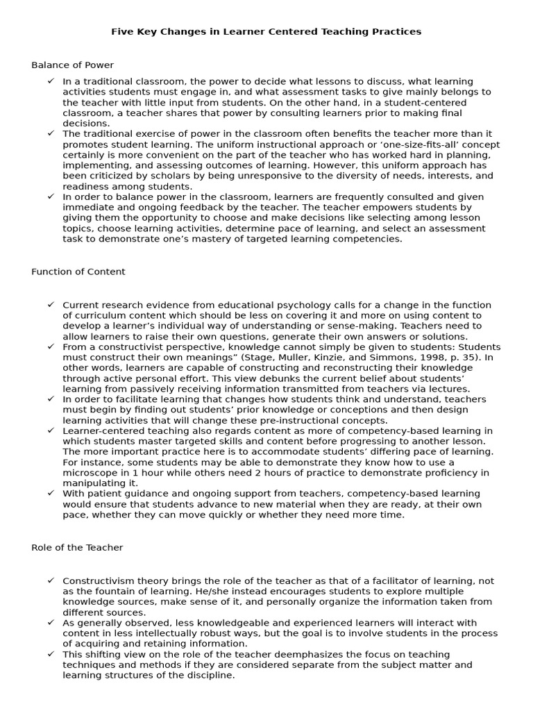 Lesson 1 Facilitating LEarning | PDF | Learning | Teachers