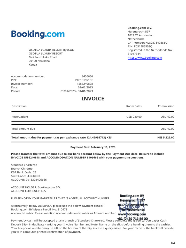 invoice-1586240898 | PDF | Invoice | Booking.Com