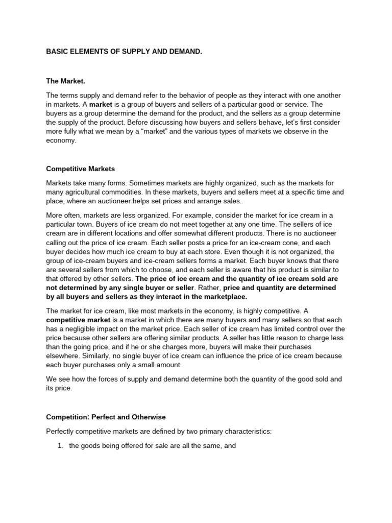 Basic Elements of Demand | PDF | Demand | Demand Curve