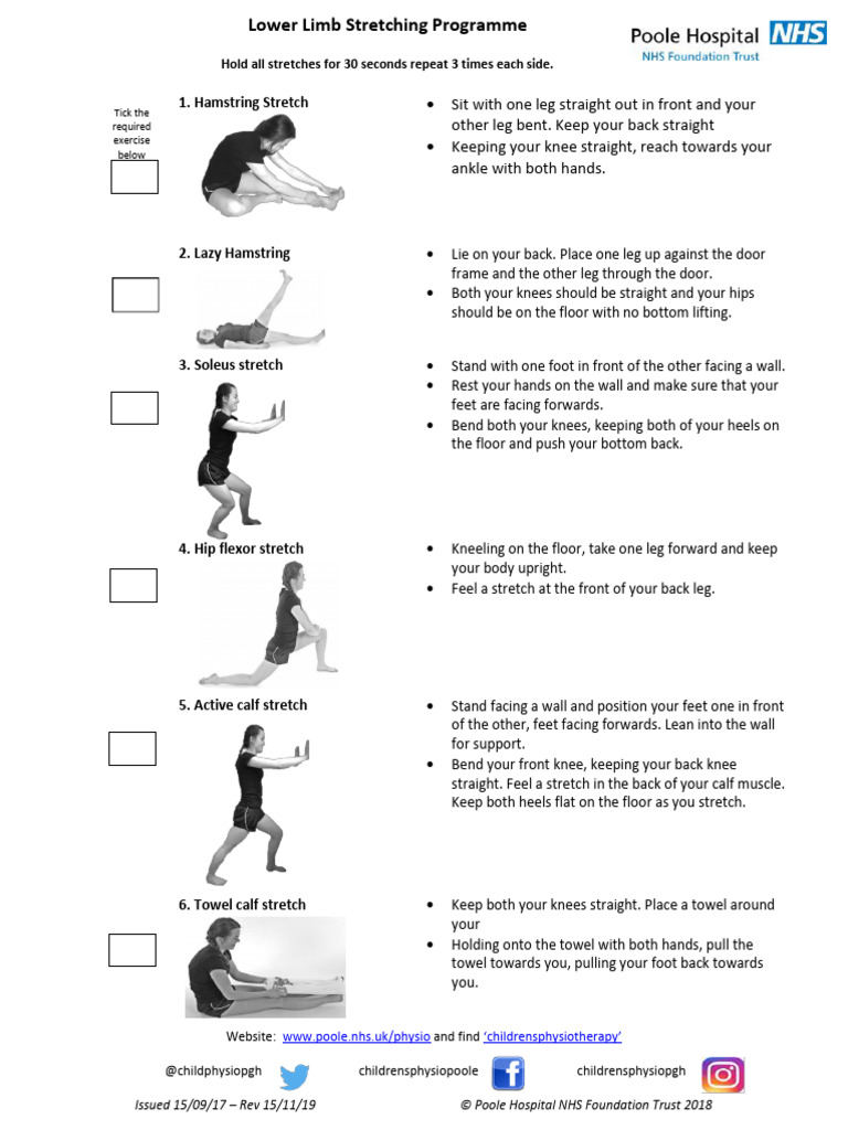 Lower Limb Stretching 2017 Done 2019 | PDF | Foot | Human Leg