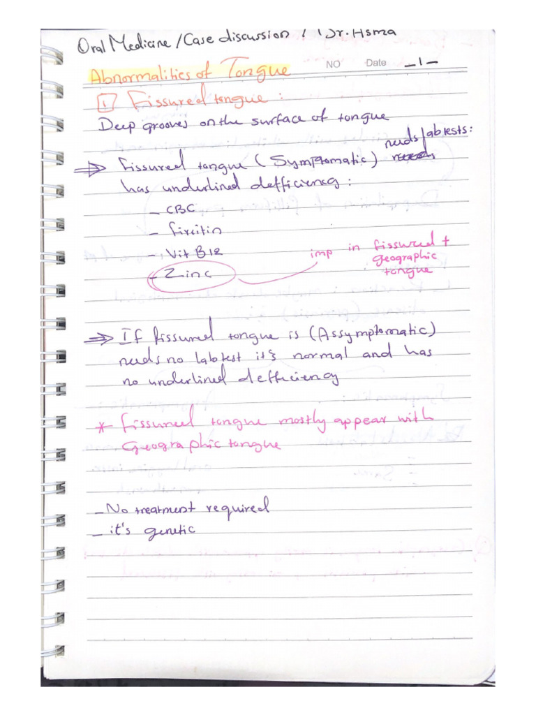Oral Medicine Notes | PDF