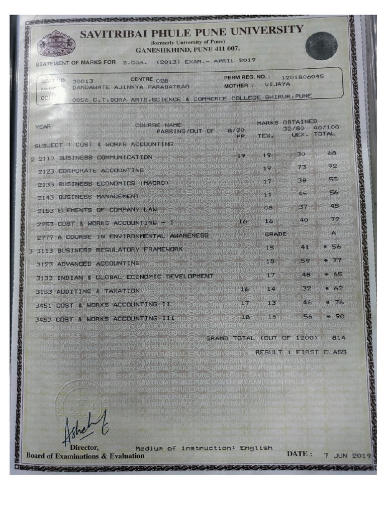Proof of Educational Qualification | PDF